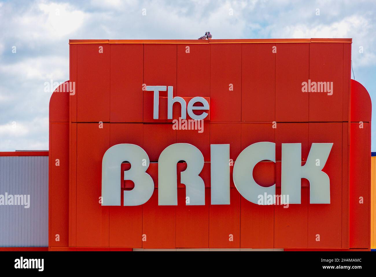 Entrance sign at a The Brick retail store in Toronto, CanadaNov. 2 ...