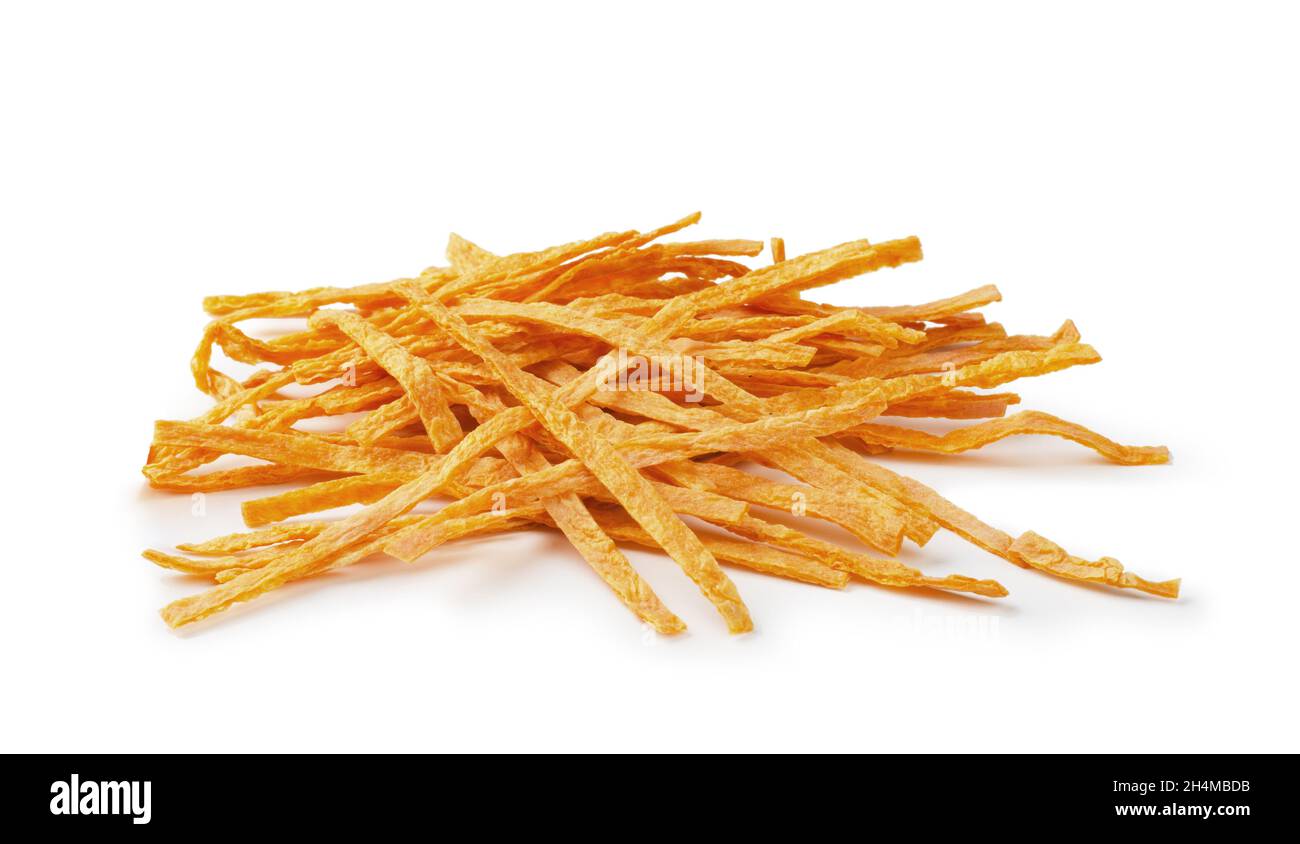 Dry smoked fish line isolated on white background. Snack for beer Stock ...