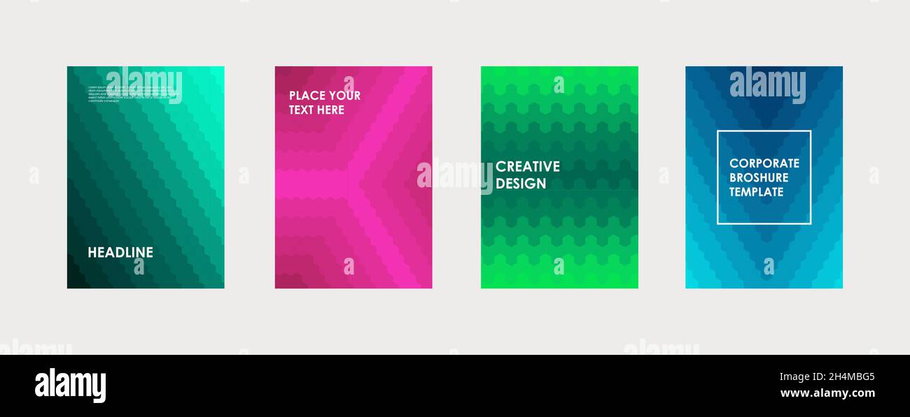 Colorful book cover design. Poster, corporate business annual report ...
