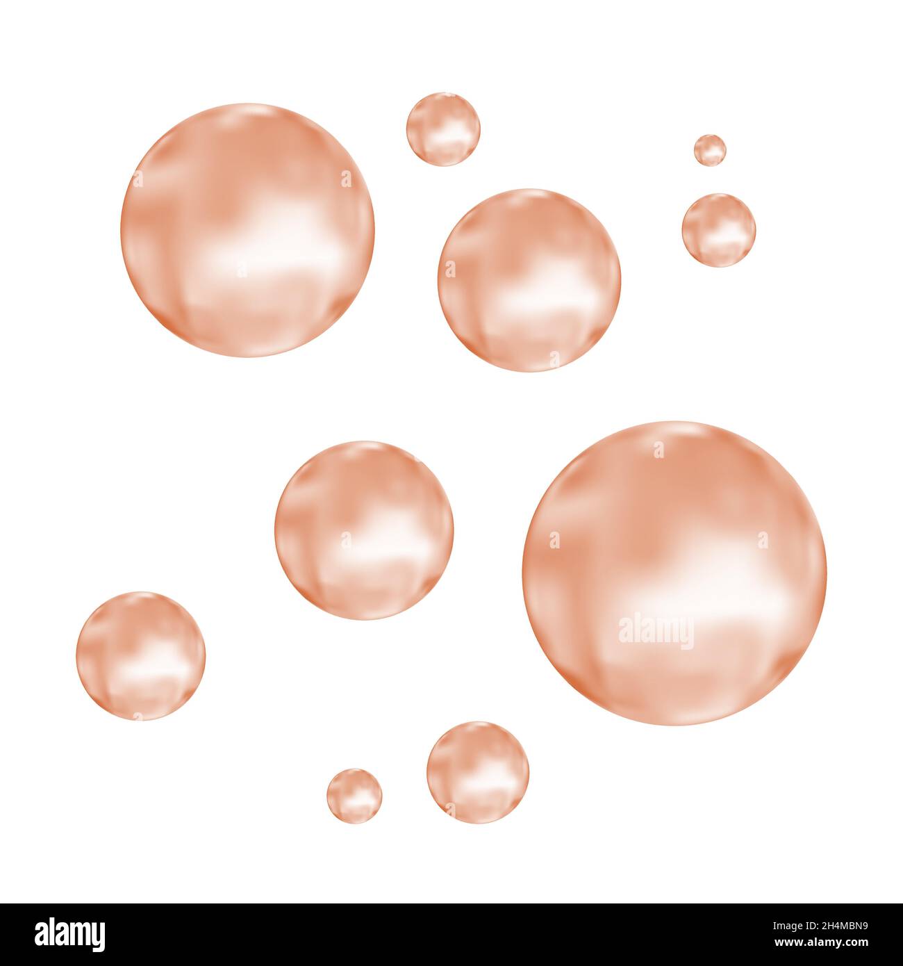 Realistic milk chocolate bubbles isolated on white background. 3d ...