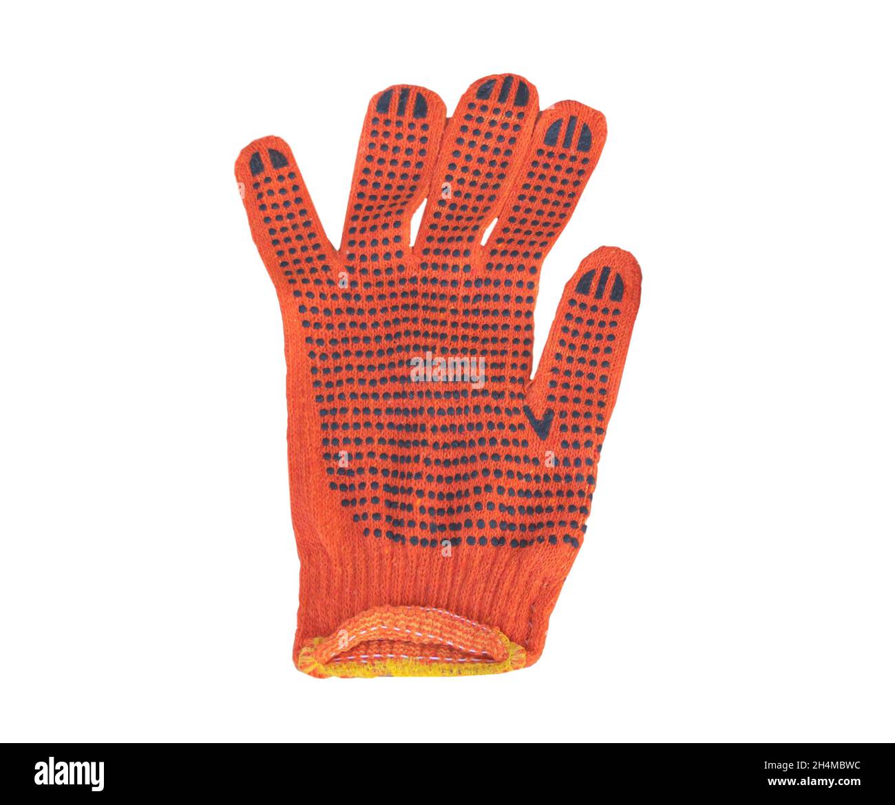 A cotton construction glove isolated on white background Stock Photo ...