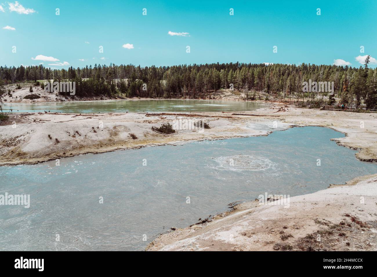 Black Dragon's Caldron hot spring in Yellowstone Natinoal Park Stock ...