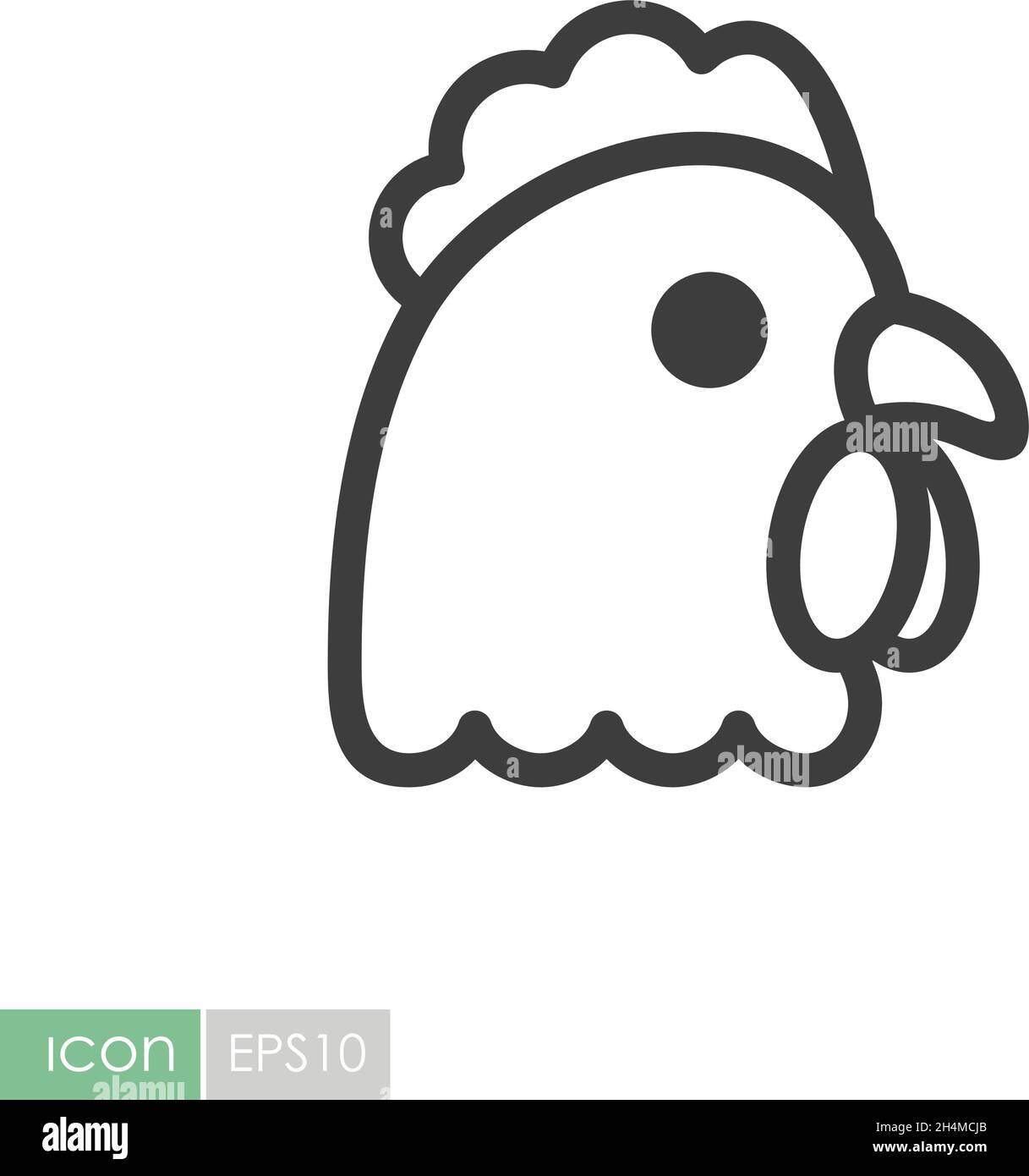 Chicken icon. Animal head. Farm sign. Graph symbol for your web site ...