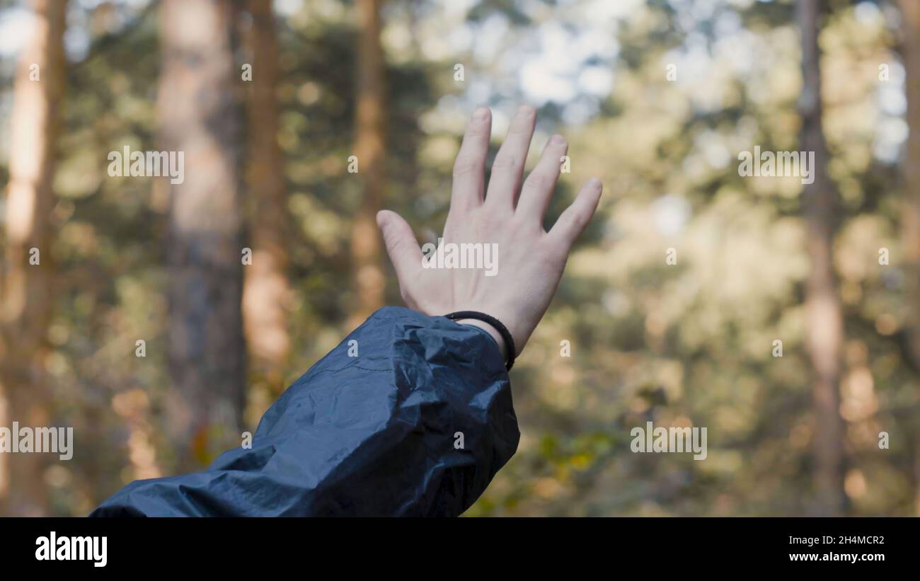 Mystical hand movements. Stock. Man passes hand mystically in air one ...