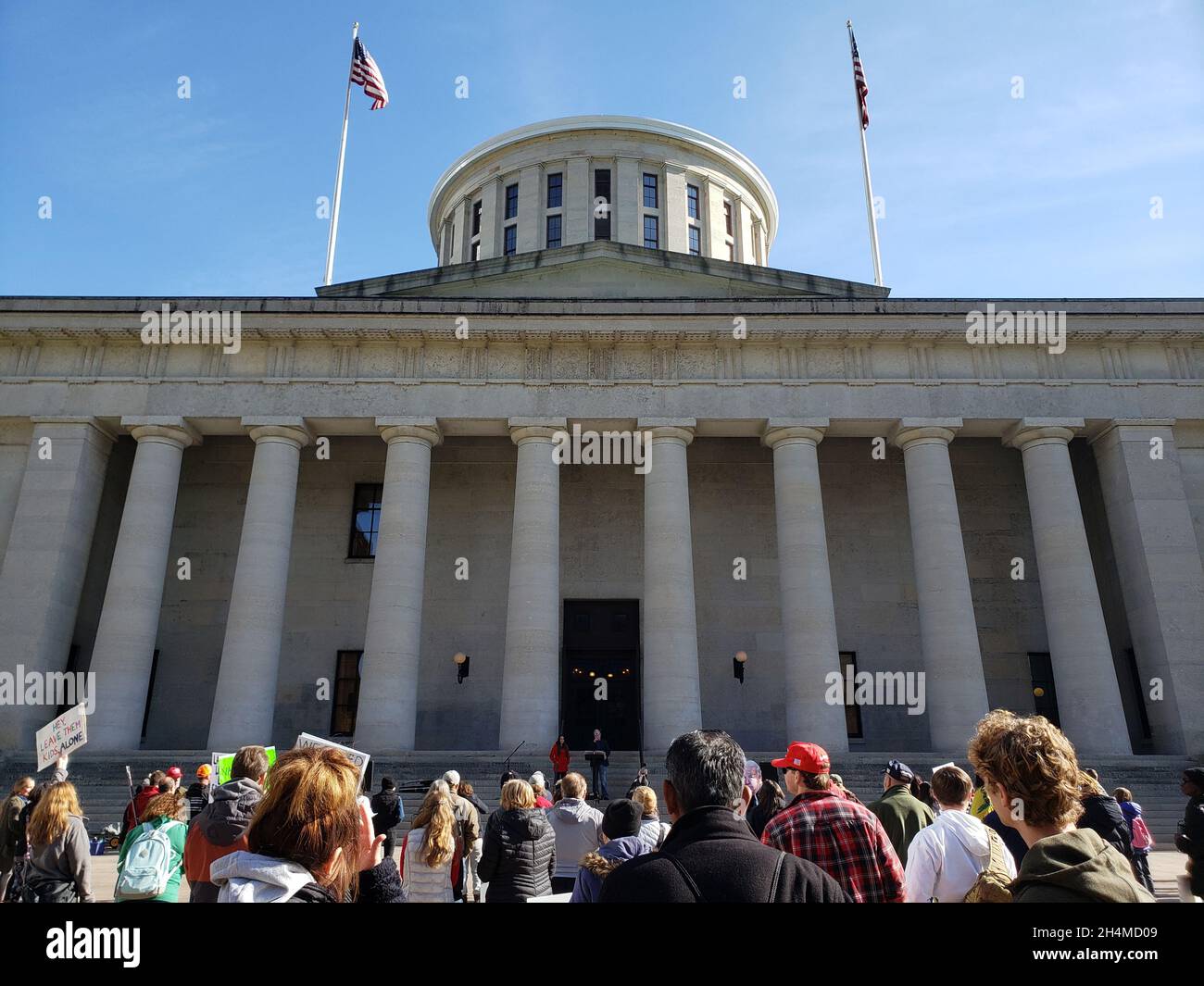 Health Freedom Rally, Ohio state capitol, Columbus, Ohio Stock Photo ...