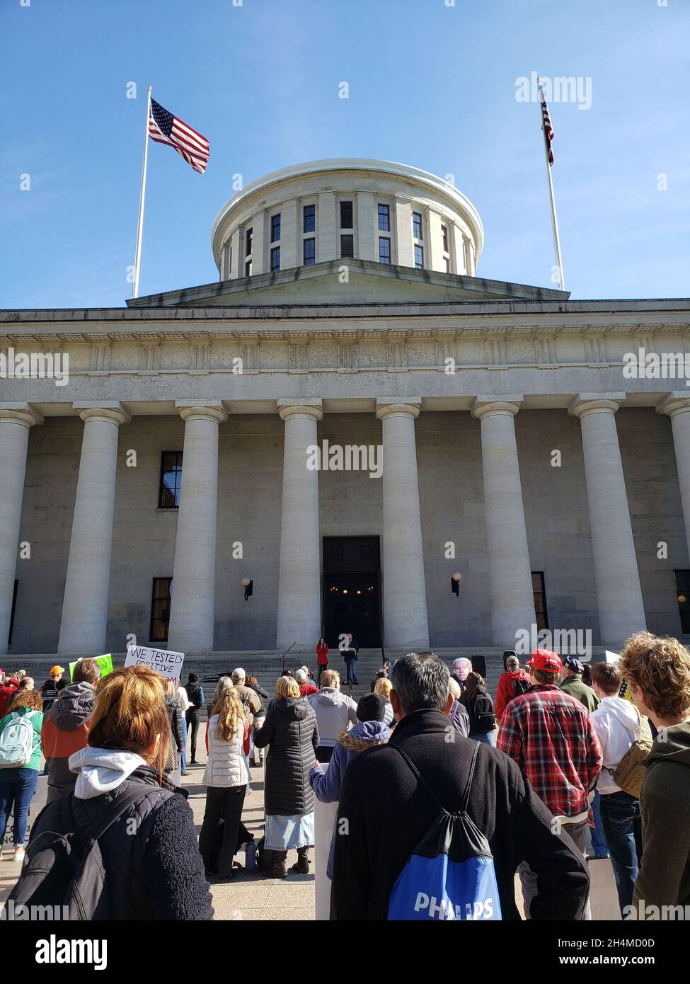Health Freedom Rally, Ohio state capitol, Columbus, Ohio Stock Photo ...