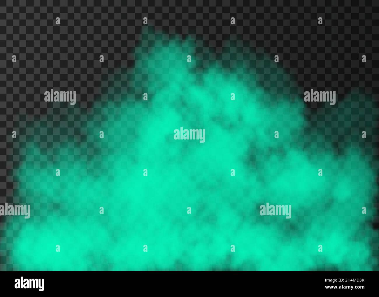 Blue smoke isolated on transparent background. Steam special effect ...