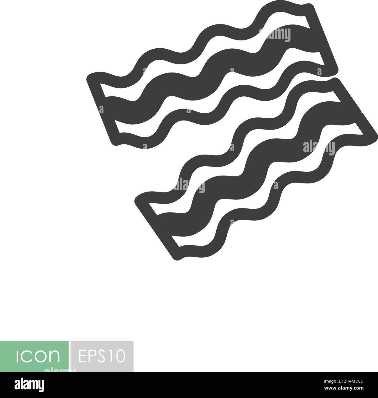 Bacon pieces icon. Farm animal sign. Graph symbol for your web site ...