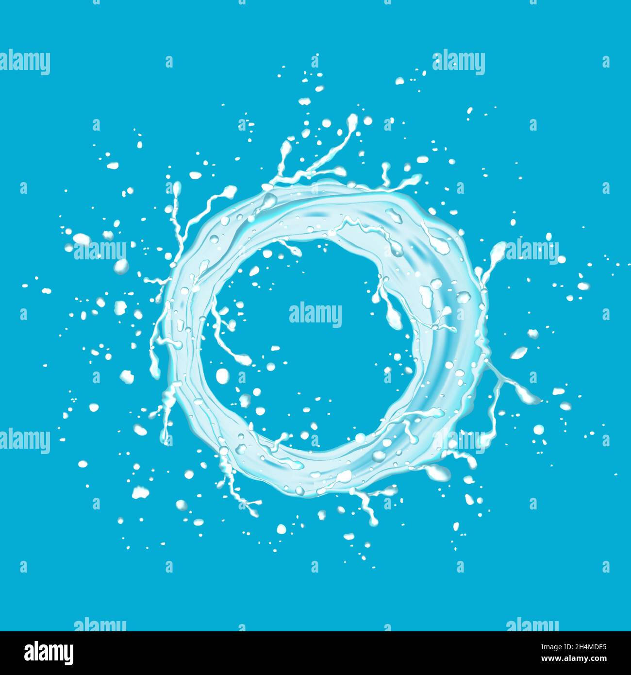 Water Splash Circle Vector