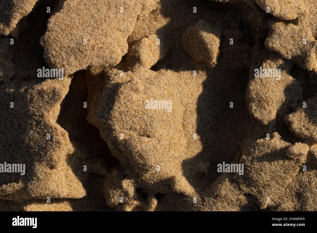 Stacks of sea sand, as if they were small mountains Stock Photo - Alamy