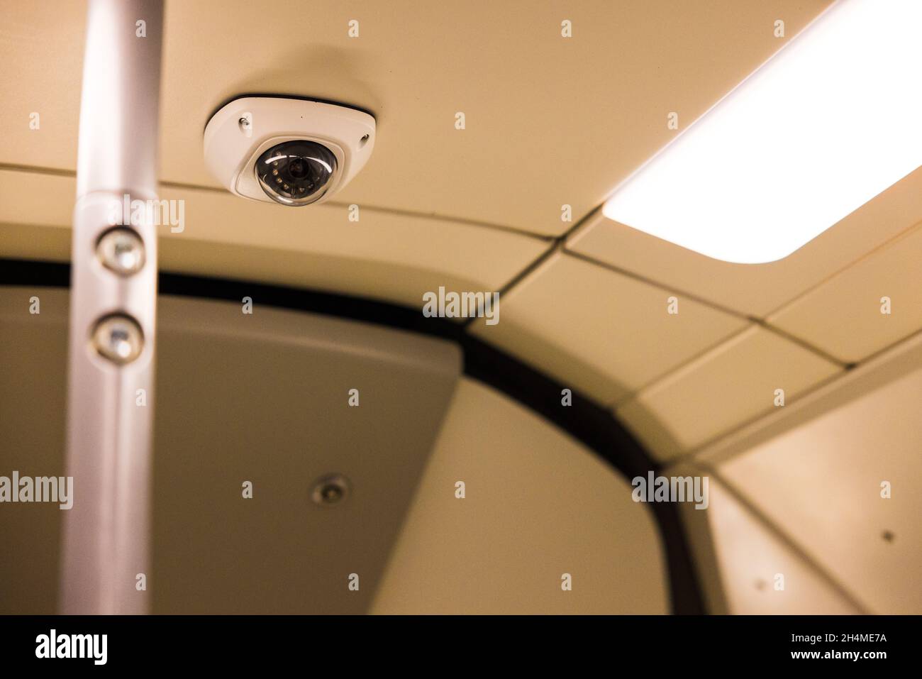 CCTV camera on a public train Stock Photo - Alamy