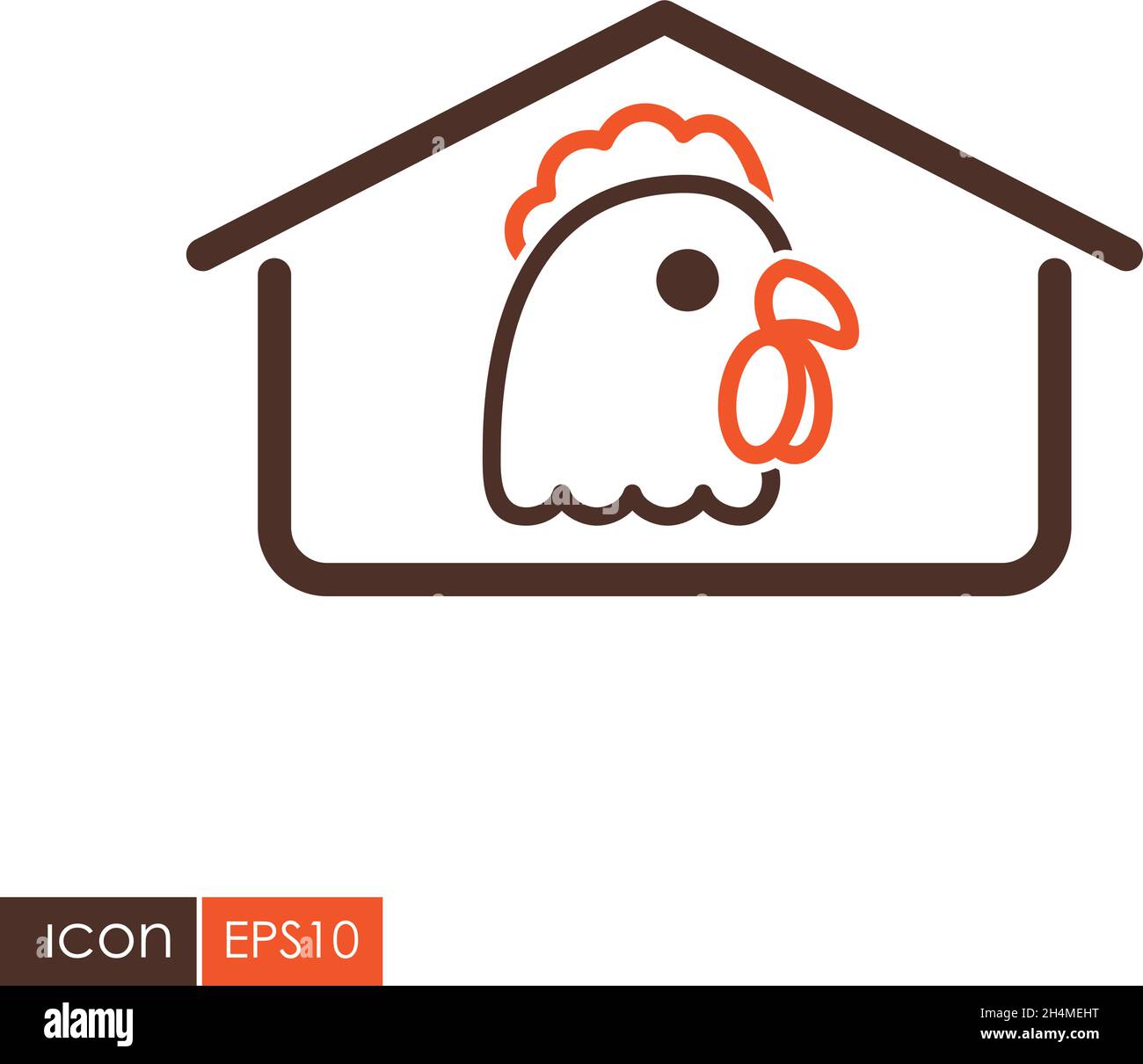 Chicken house icon. Farm animal sign. Graph symbol for your web site ...