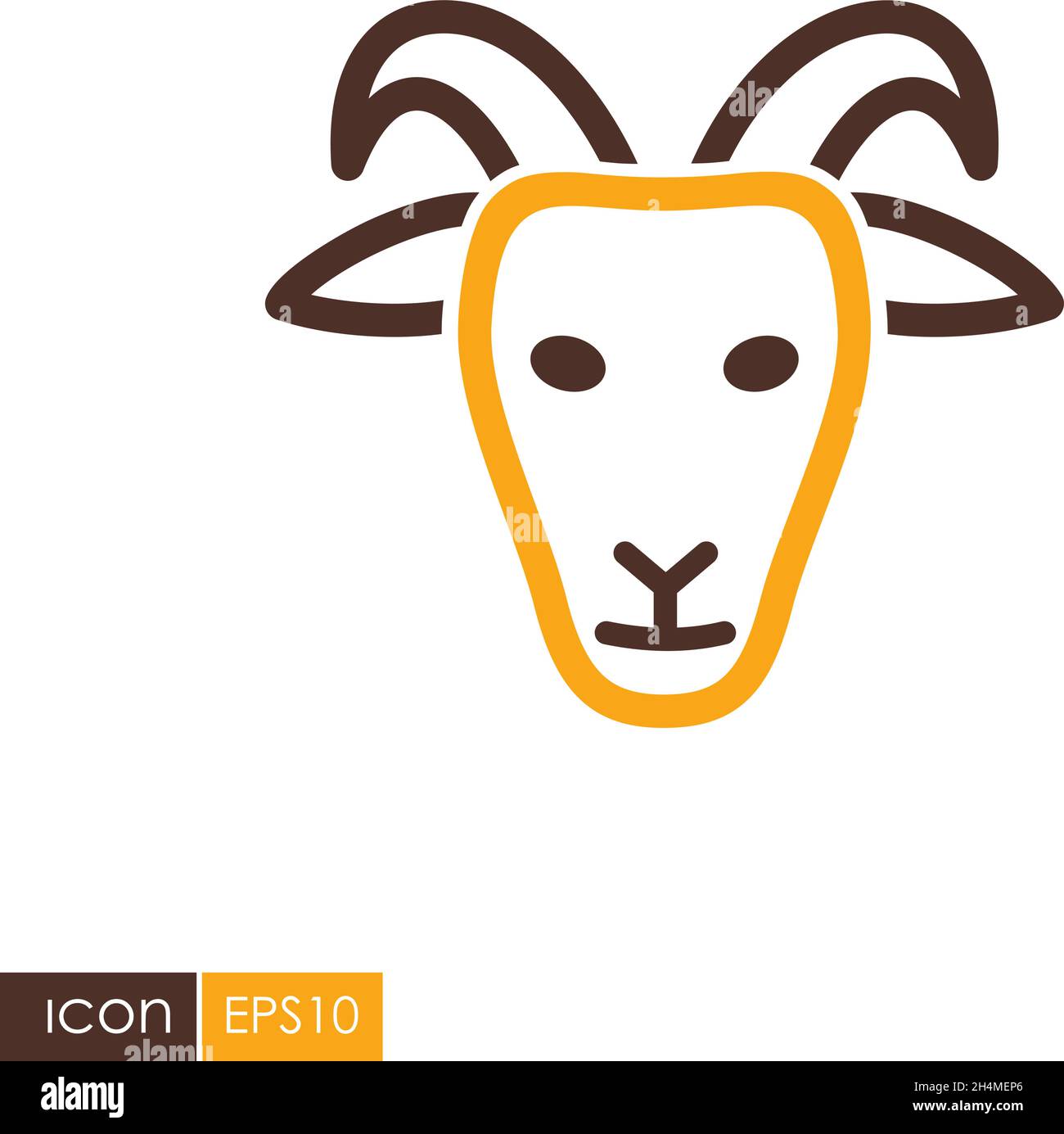 Goat icon. Animal head. Farm sign. Graph symbol for your web site ...
