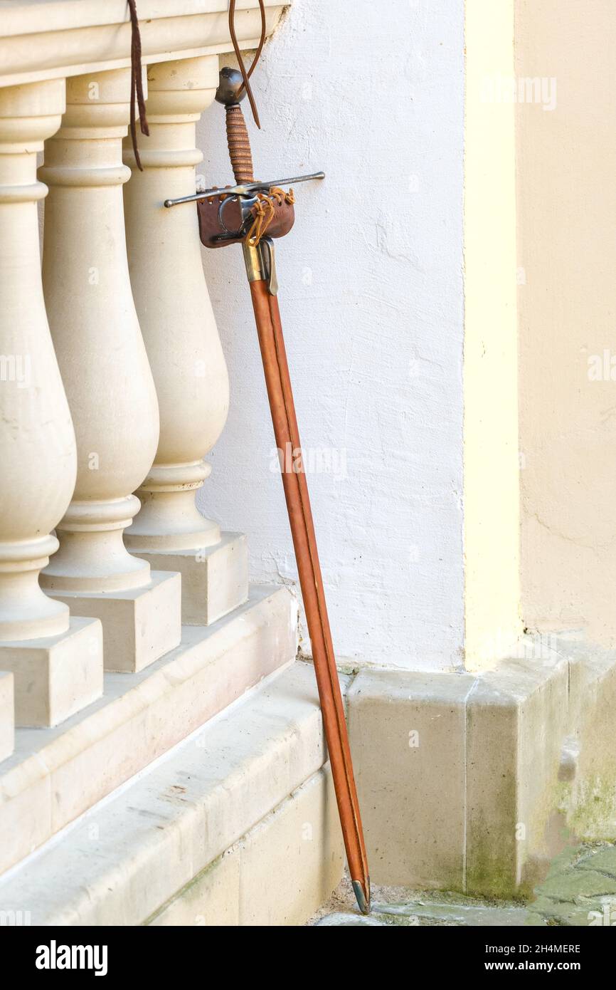 An ancient knight's sword .Medieval concept Stock Photo - Alamy