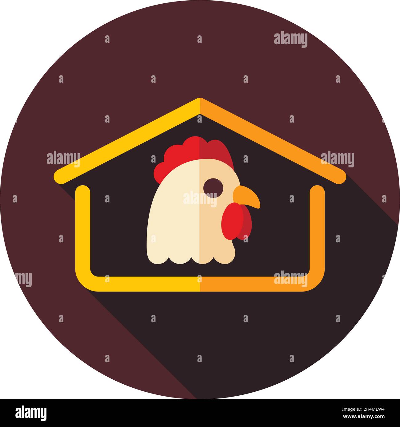 Chicken house icon. Farm animal sign. Graph symbol for your web site ...