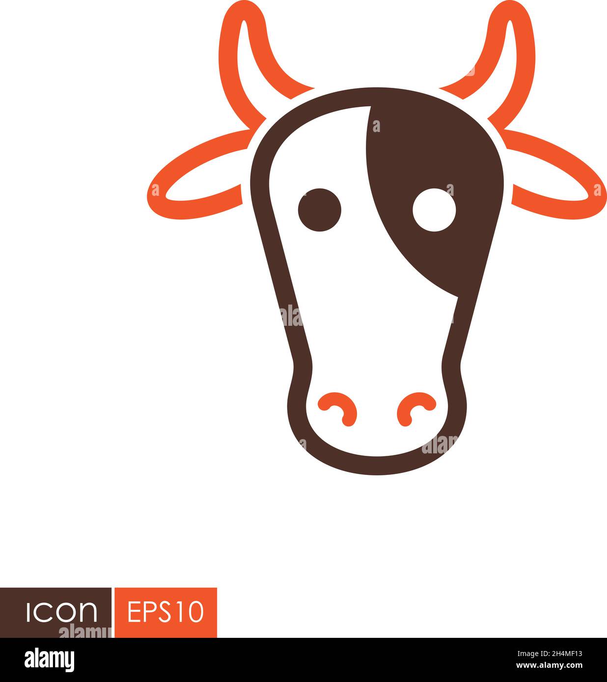 Cow icon. Animal head. Farm sign. Graph symbol for your web site design ...