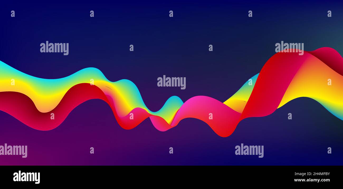 Vector abstract colorful flowing wave lines background. Design element ...