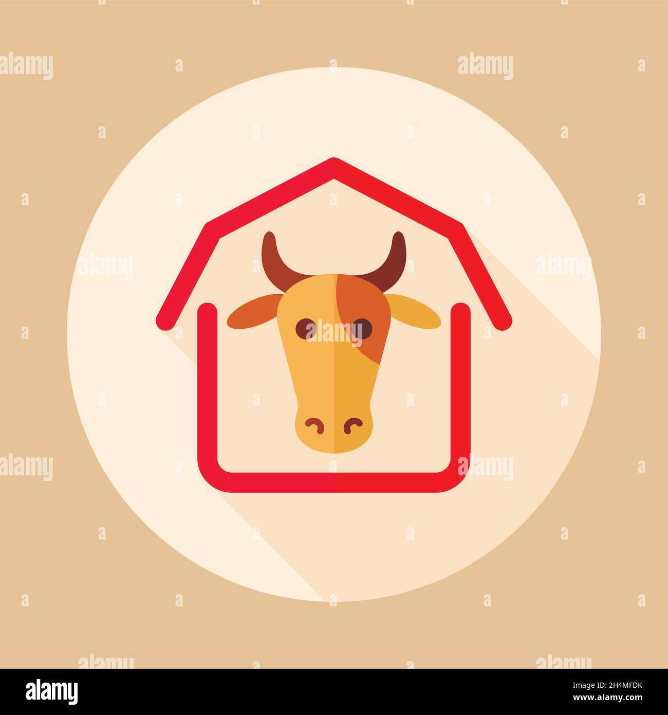 Cowshed icon. Farm animal sign. Graph symbol for your web site design ...