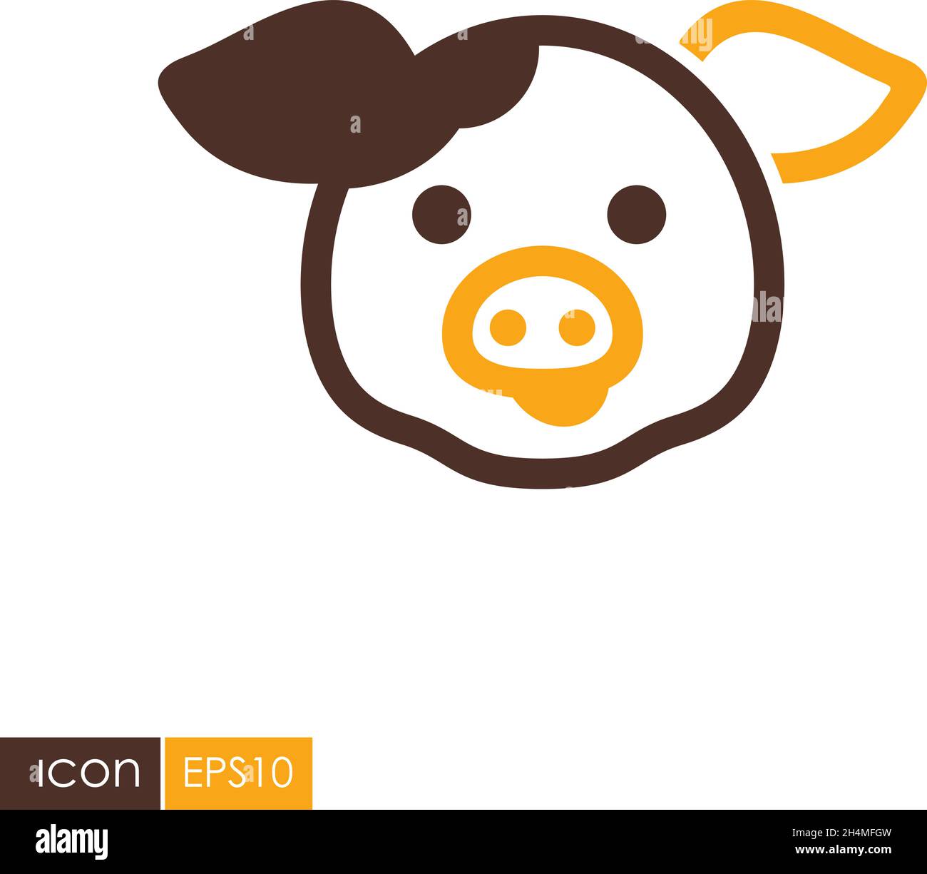 Pig icon. Animal head. Farm sign. Graph symbol for your web site design ...