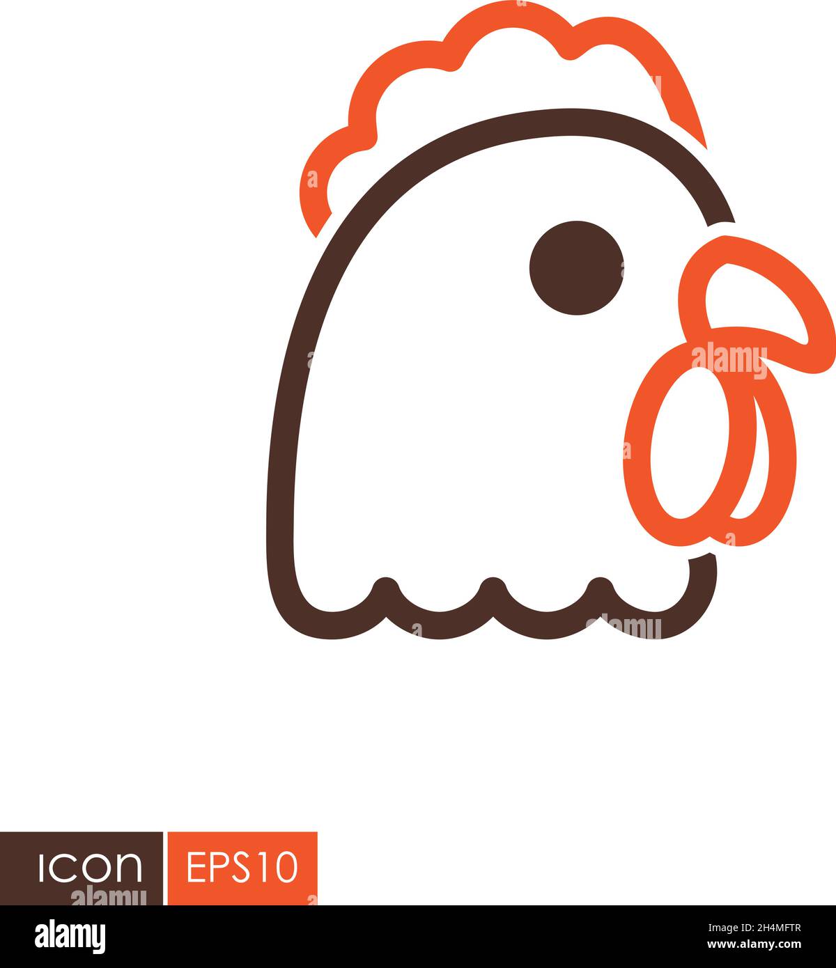 Chicken icon. Animal head. Farm sign. Graph symbol for your web site ...