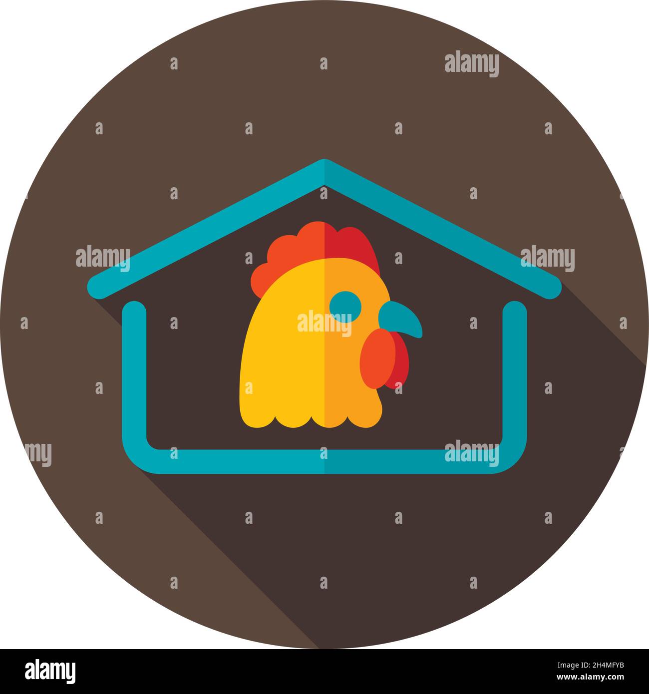 Chicken house icon. Farm animal sign. Graph symbol for your web site ...