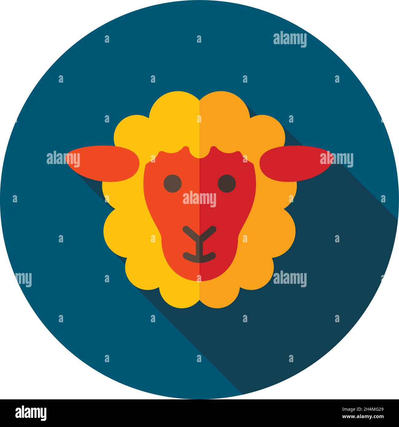 Sheep icon. Animal head. Farm sign. Graph symbol for your web site ...