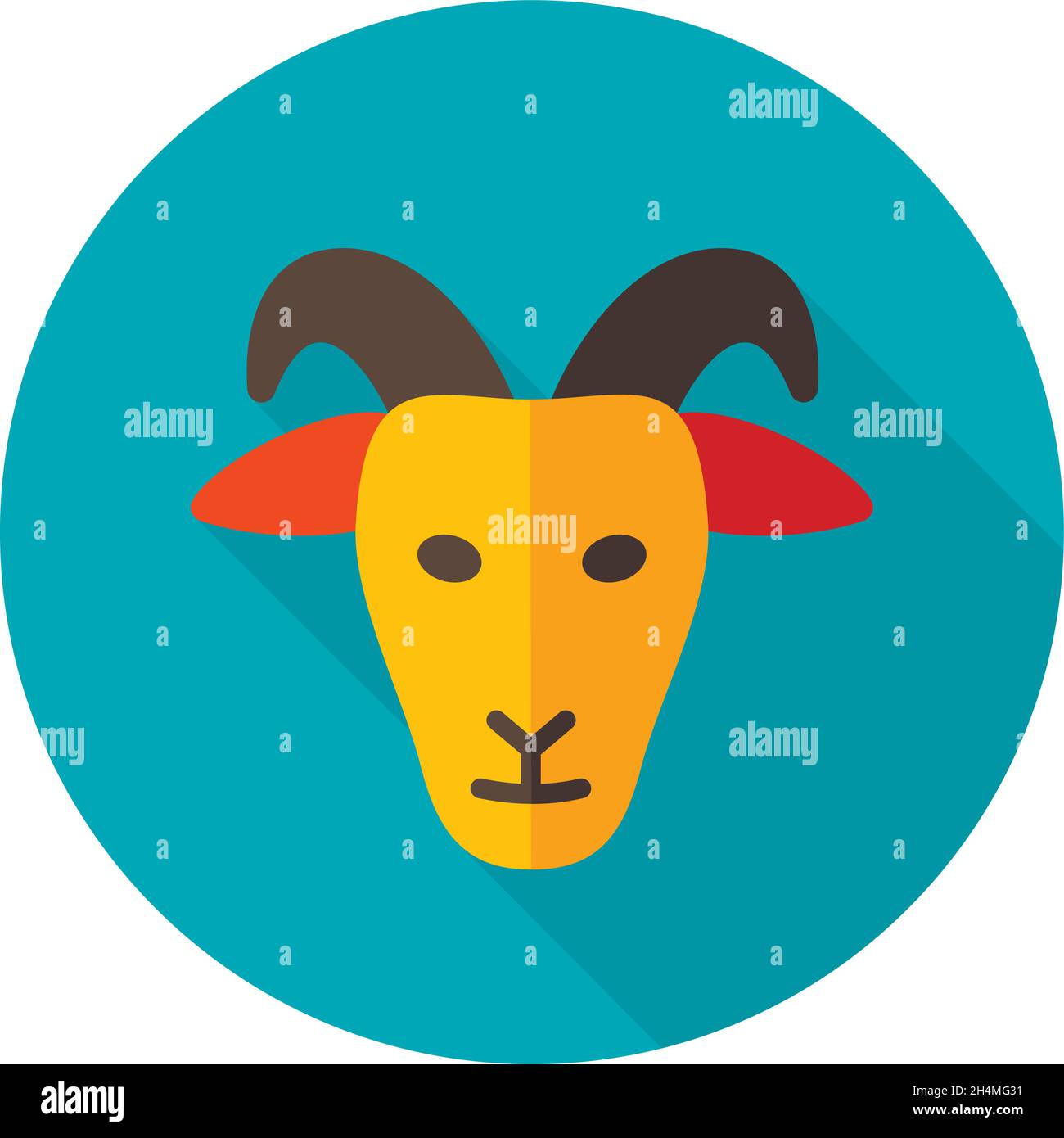Goat icon. Animal head. Farm sign. Graph symbol for your web site ...