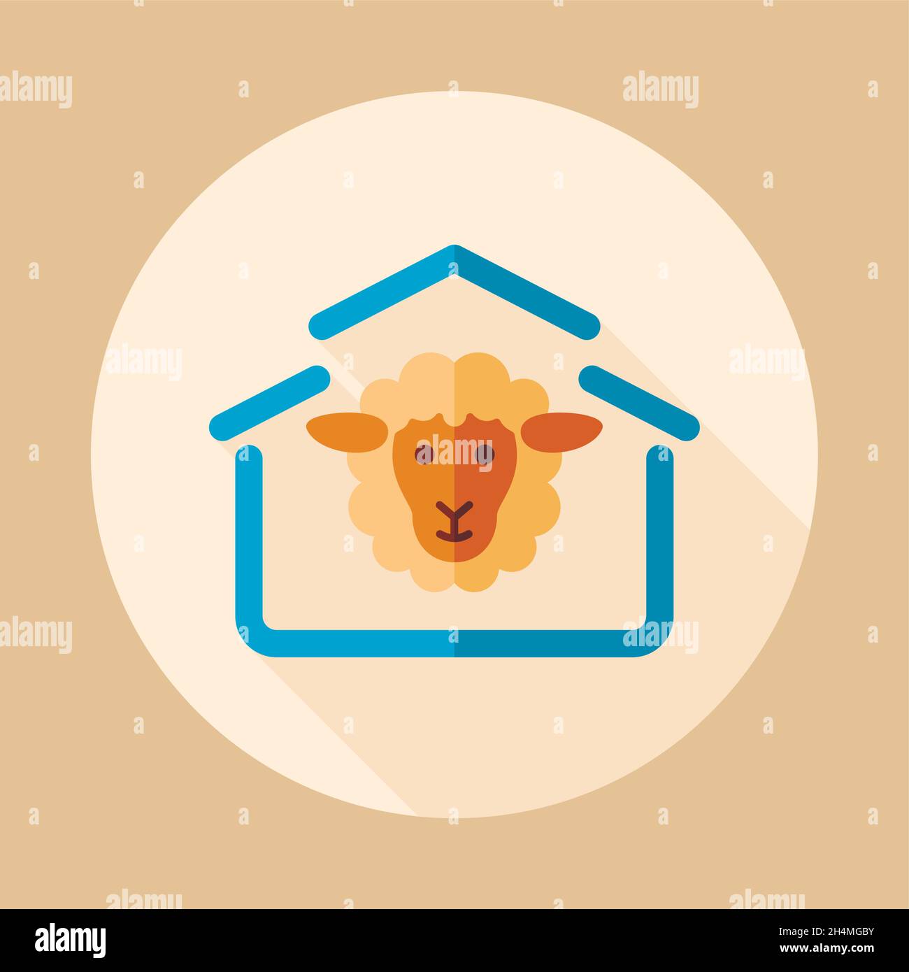 Sheep house icon. Farm animal sign. Graph symbol for your web site ...