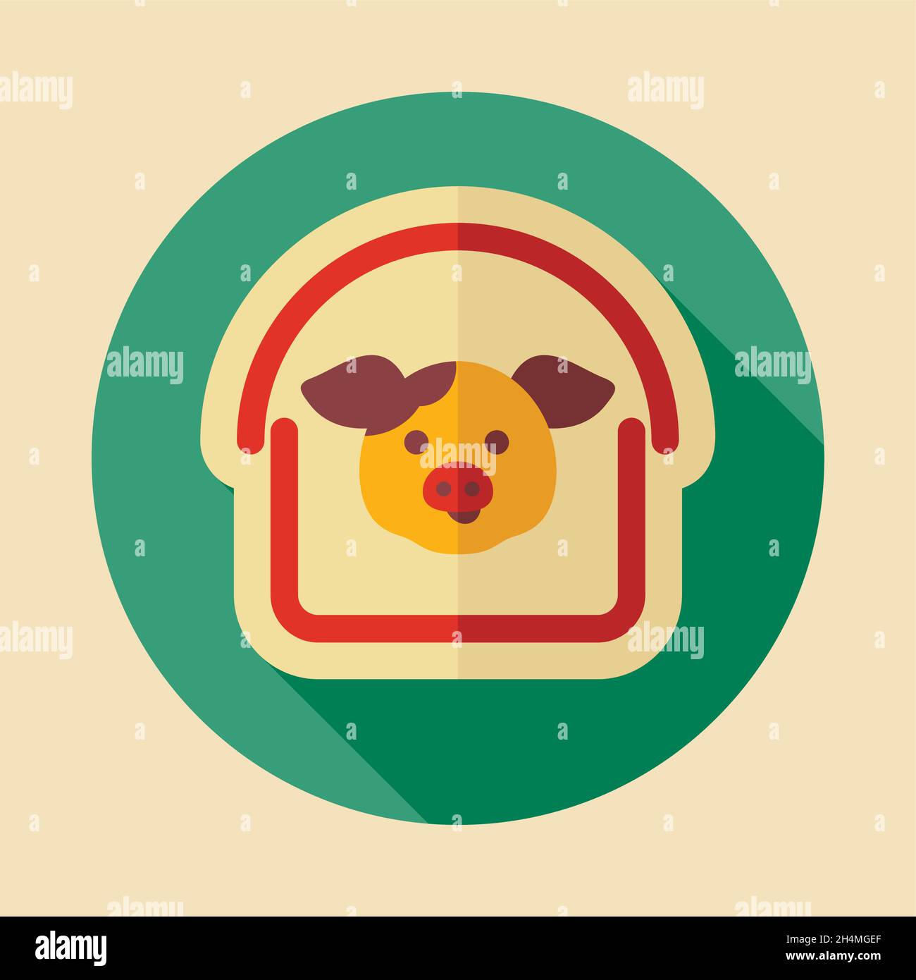 Pigsty icon. Farm animal sign. Graph symbol for your web site design ...