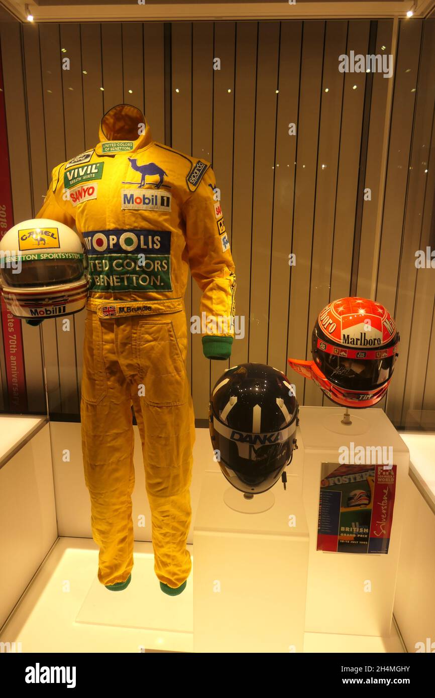 Racing helmets at Silverstone Experience Northamptonshire UK Mobil ...