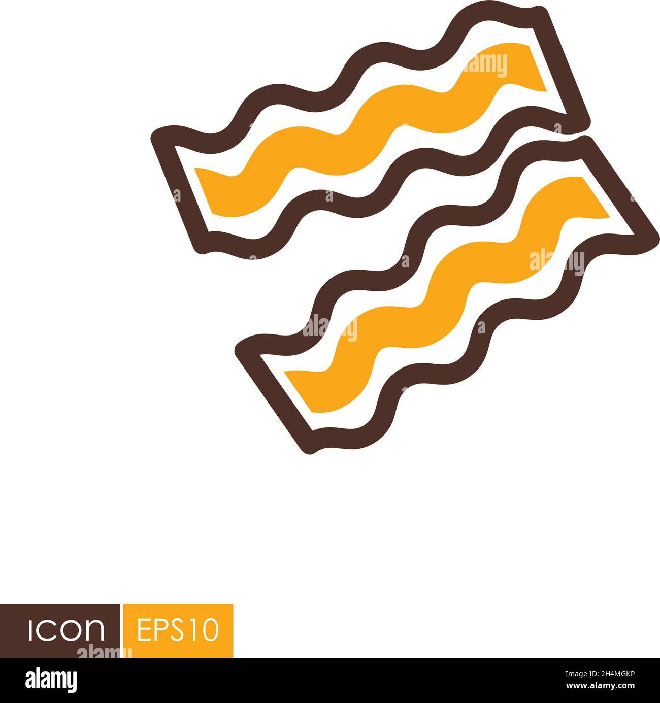 Bacon pieces icon. Farm animal sign. Graph symbol for your web site ...