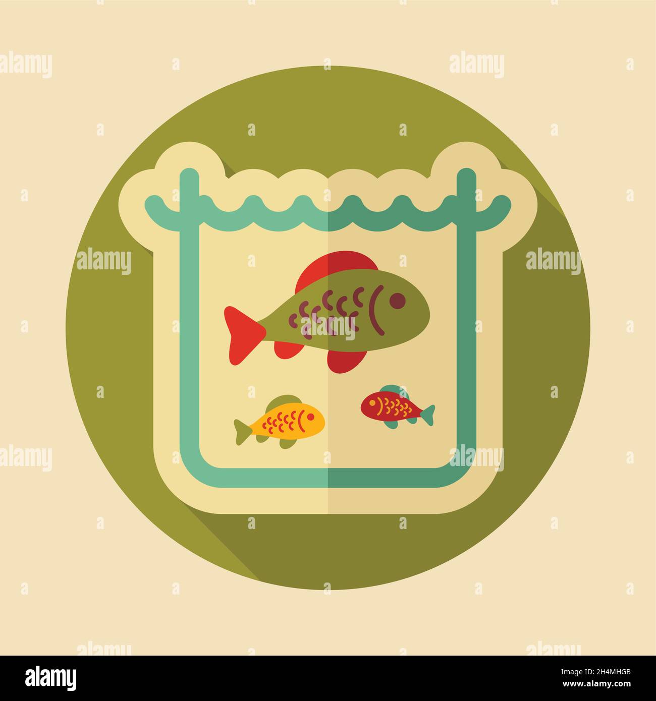 Fish in a pond or aquarium icon. Farm animal sign. Graph symbol for ...