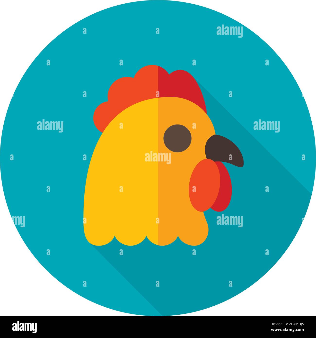 Chicken icon. Animal head. Farm sign. Graph symbol for your web site ...