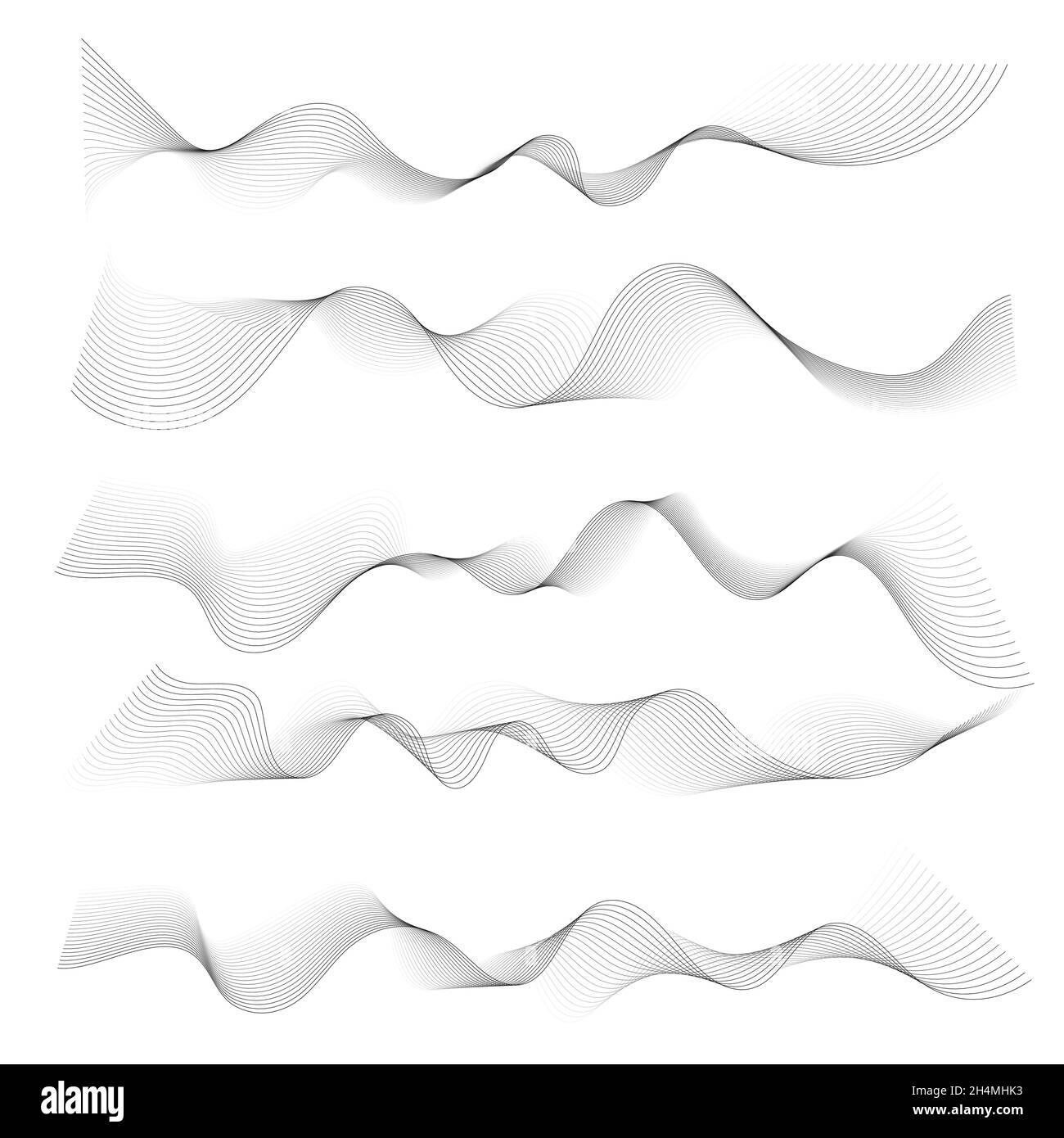 Vector abstract flowing wave lines background. Design element for ...