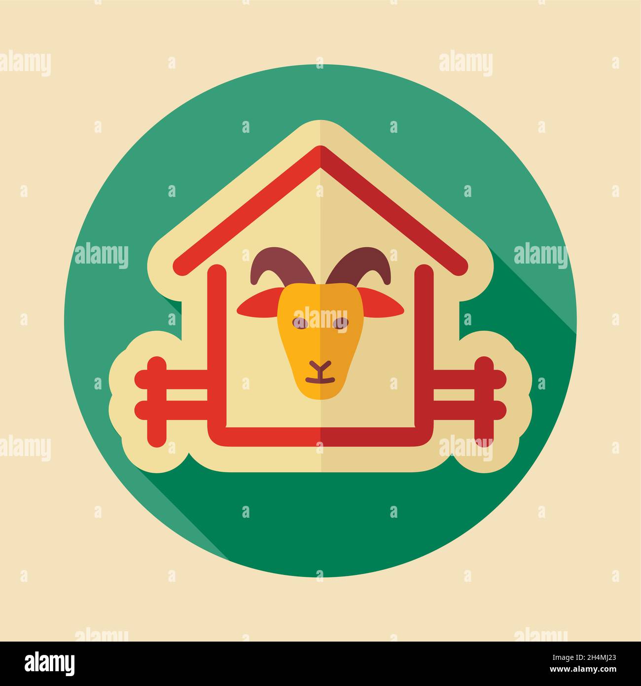Goat house icon. Farm animal sign. Graph symbol for your web site ...