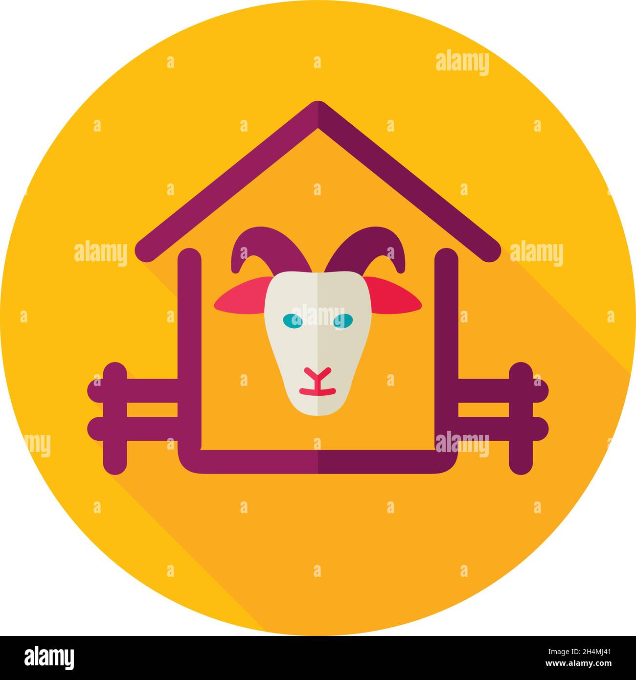 Goat house icon. Farm animal sign. Graph symbol for your web site ...