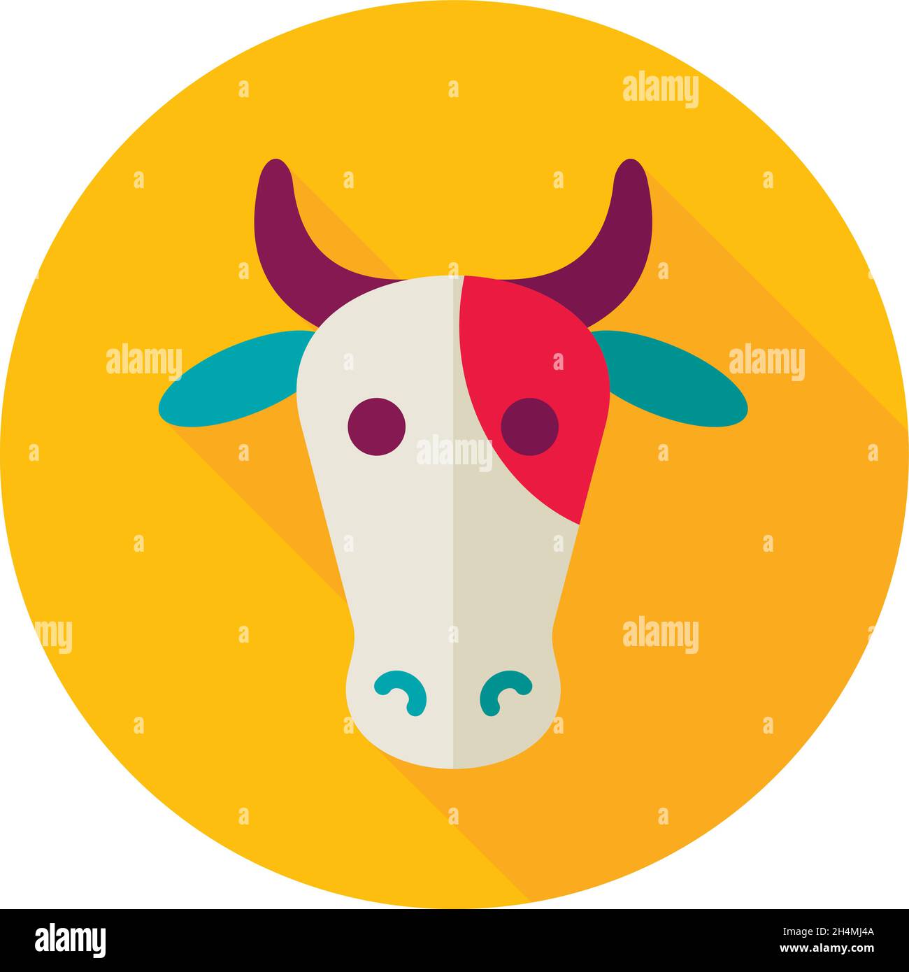Cow icon. Animal head. Farm sign. Graph symbol for your web site design ...