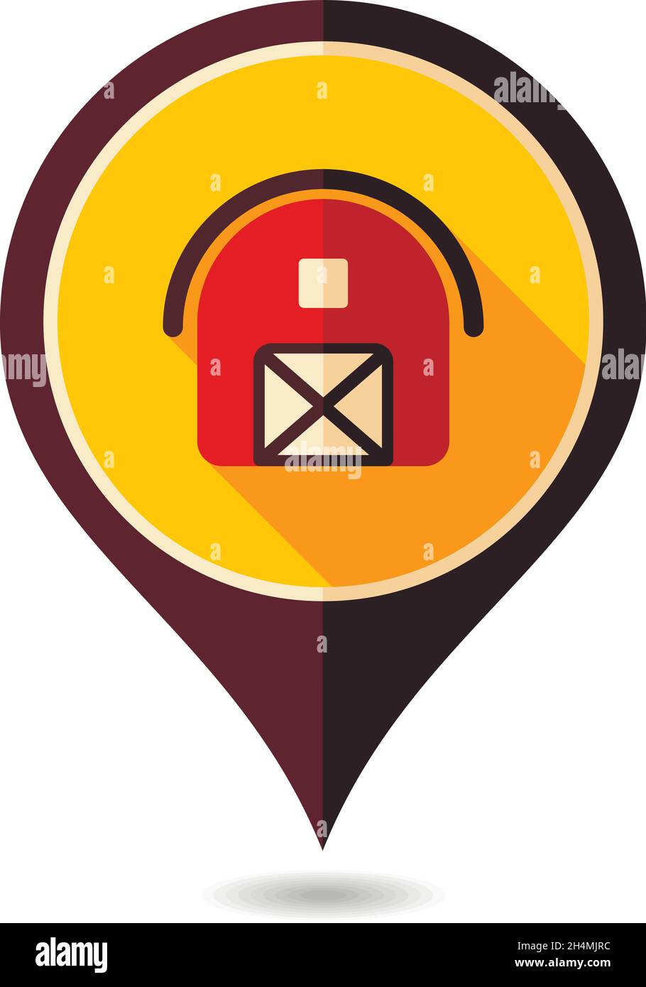 Barn pin map icon. Farm animal Map pointer. Map marker. Graph symbol ...