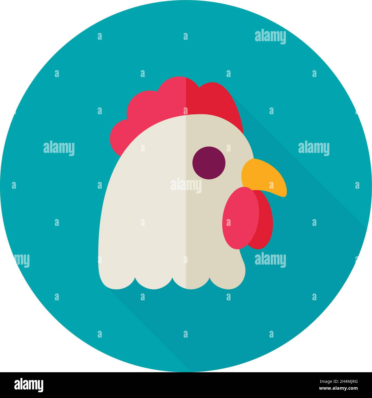 Chicken icon. Animal head. Farm sign. Graph symbol for your web site ...