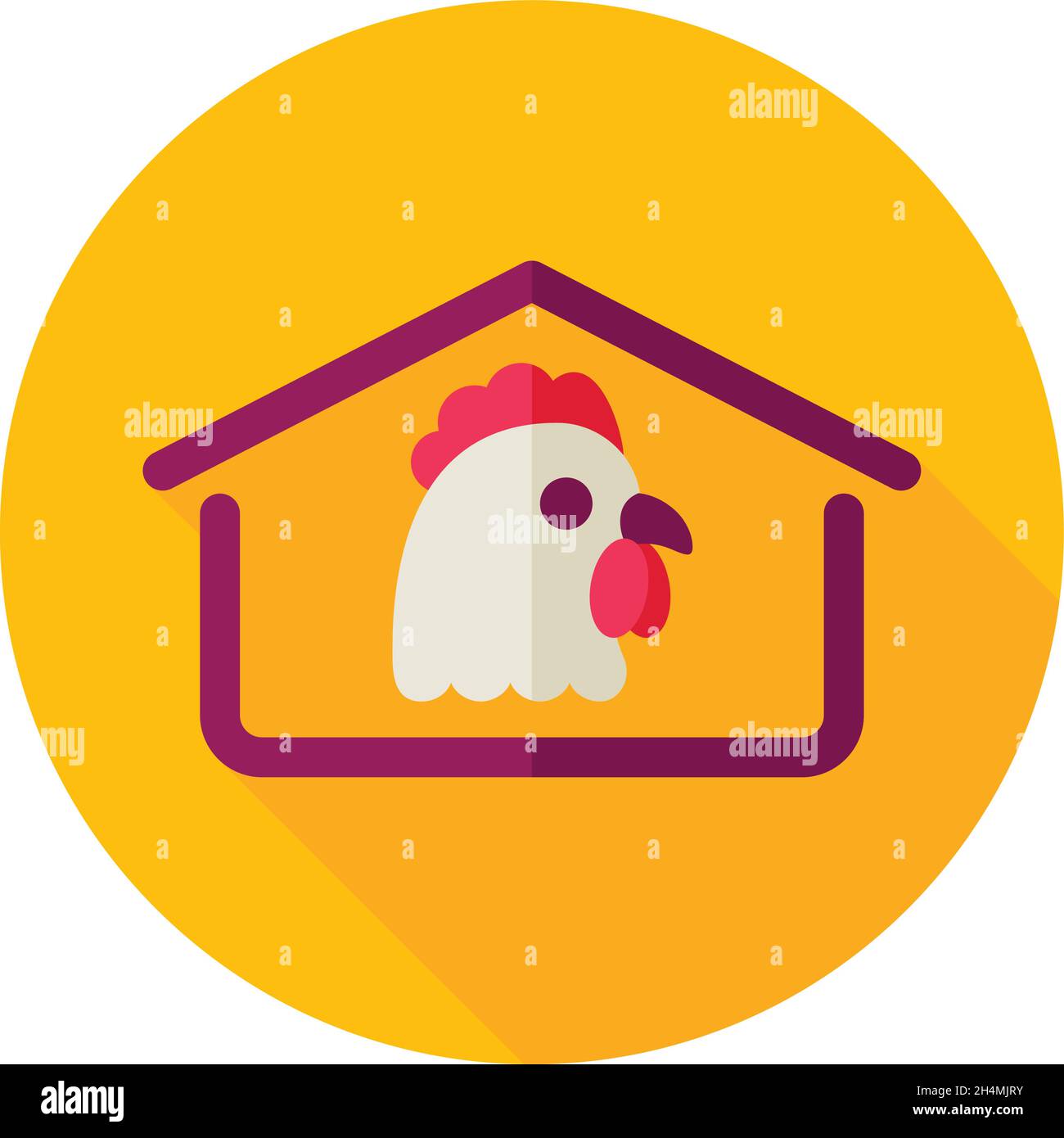 Chicken house icon. Farm animal sign. Graph symbol for your web site ...