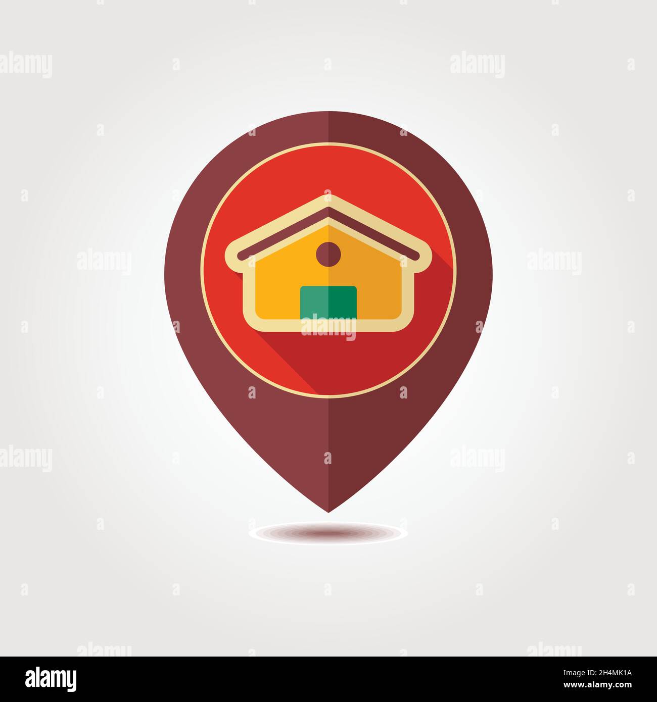 Barn pin map icon. Farm animal Map pointer. Map marker. Graph symbol ...