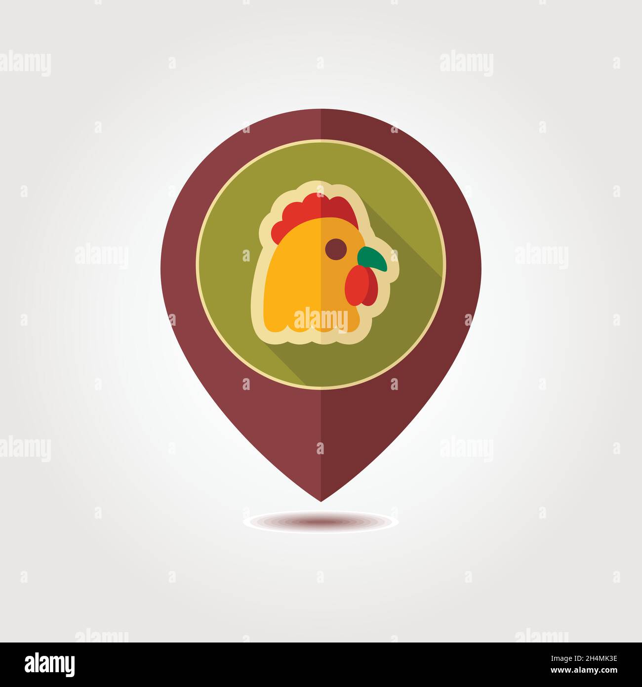 Chicken pin map icon. Farm animal Map pointer. Map marker. Graph symbol ...