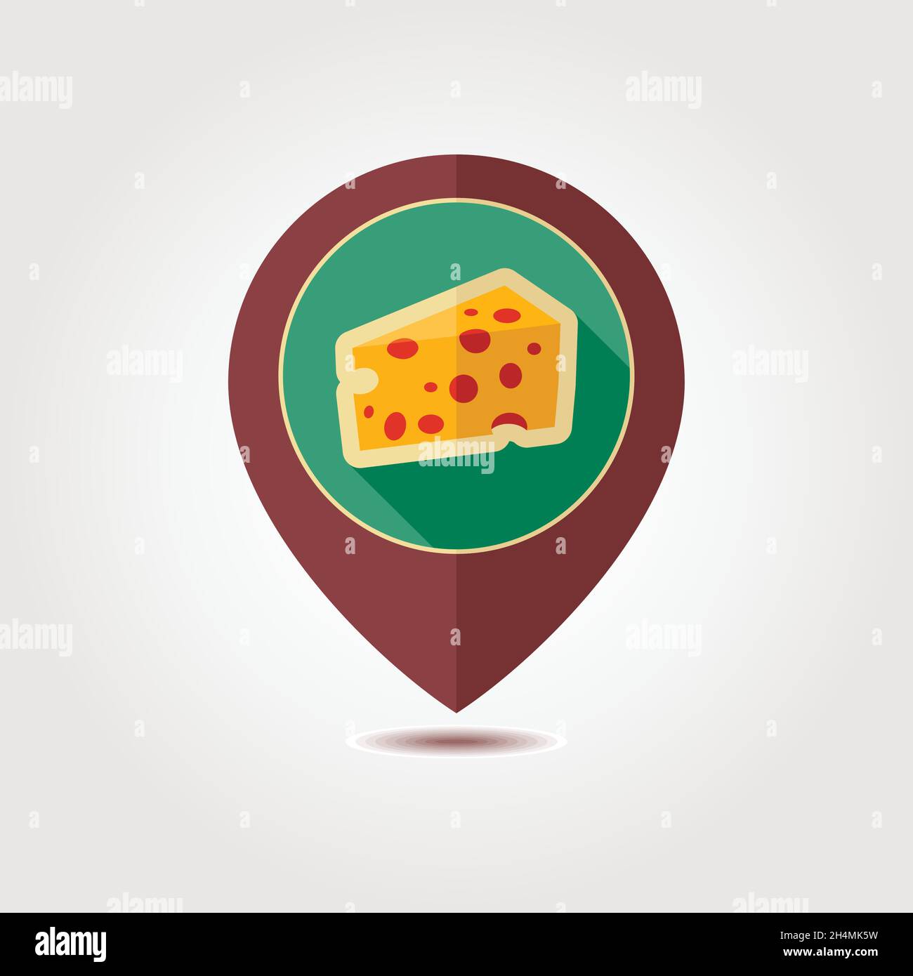 Piece of cheese pin map icon. Farm animal Map pointer. Map marker ...