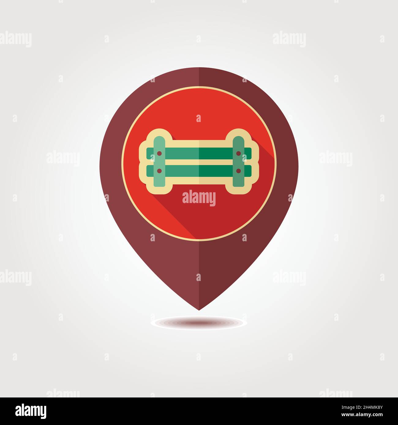 Wooden farm fence from crossed planking pin map icon. Farm animal Map ...