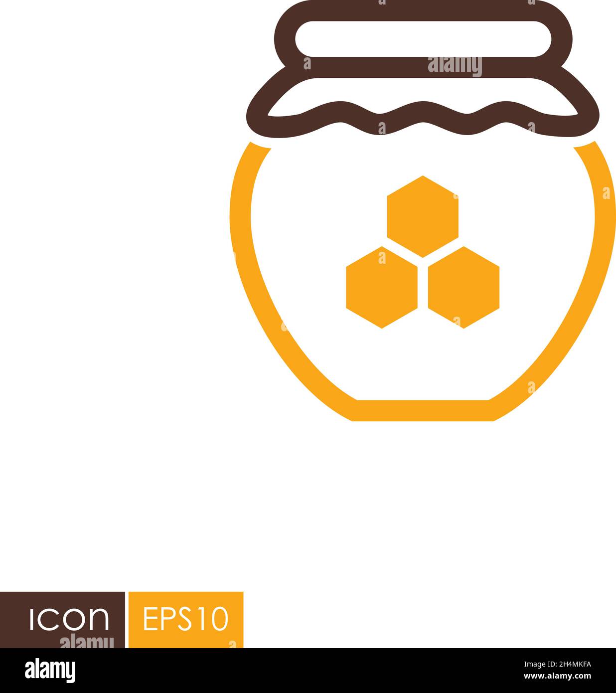 Jar with honey icon. Farm animal sign. Graph symbol for your web site ...