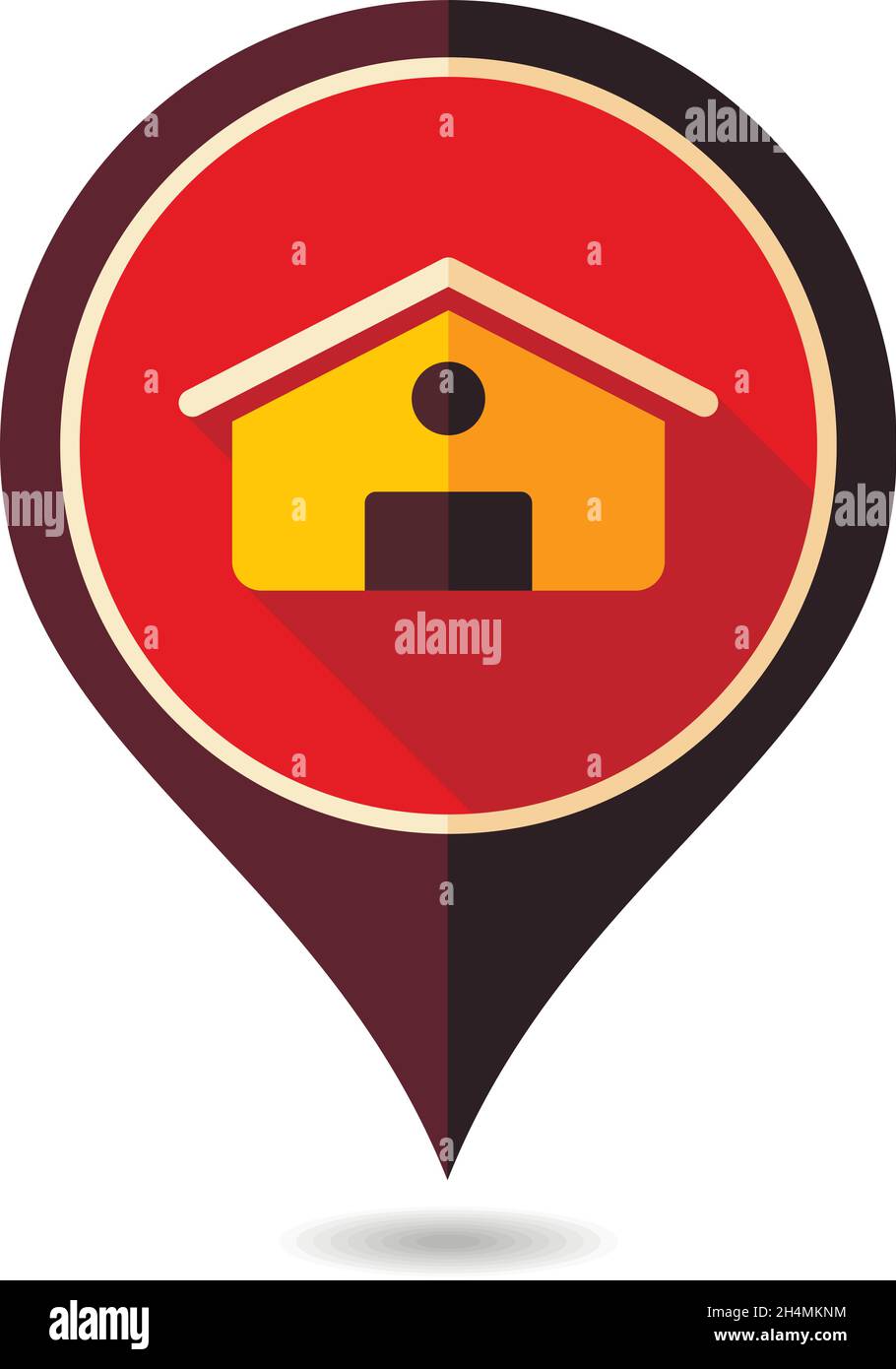 Barn pin map icon. Farm animal Map pointer. Map marker. Graph symbol ...