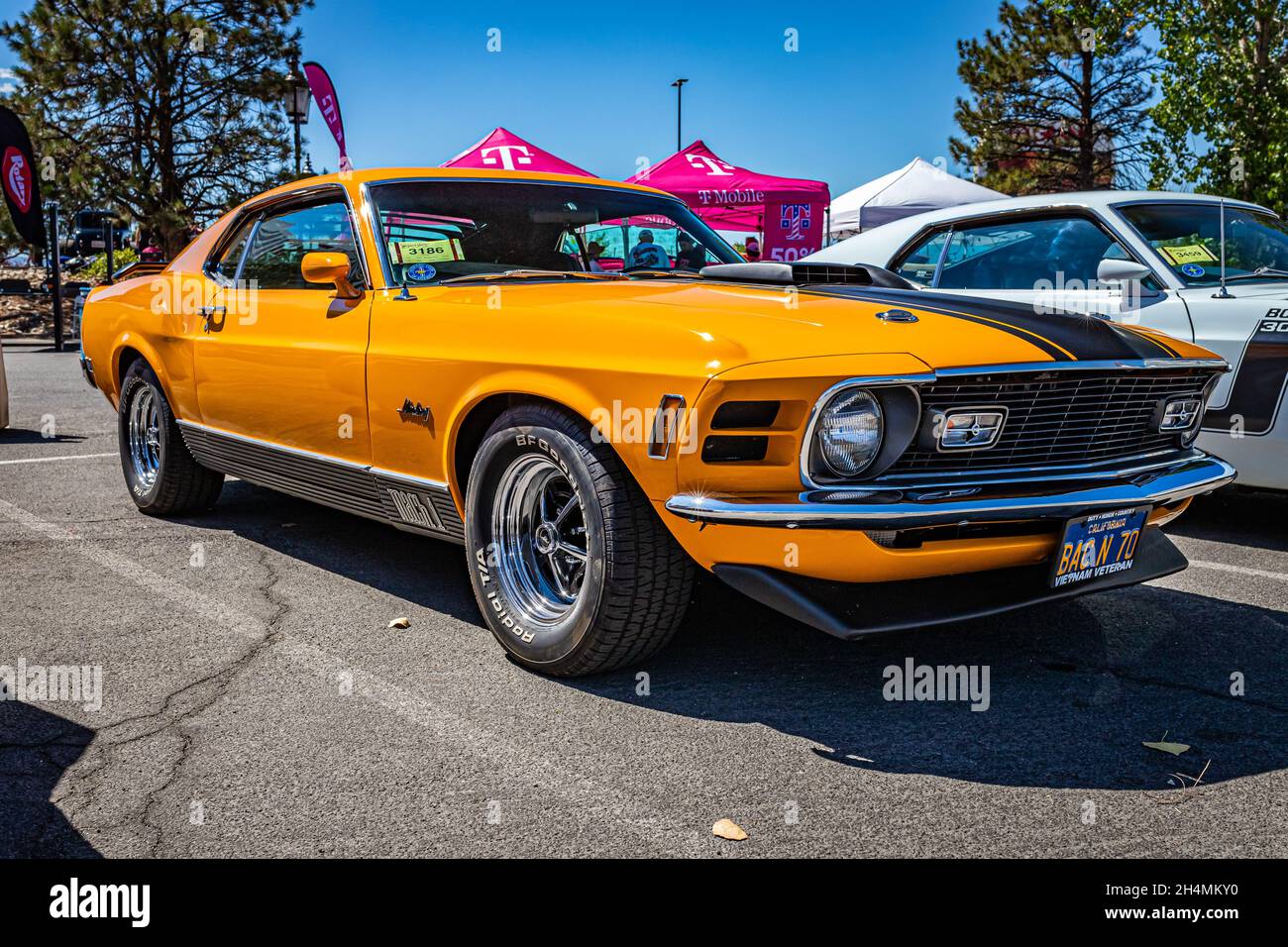 Reno, NV - August 4, 2021: 1970 Ford Mustang Mach 1 Fastback at a local ...