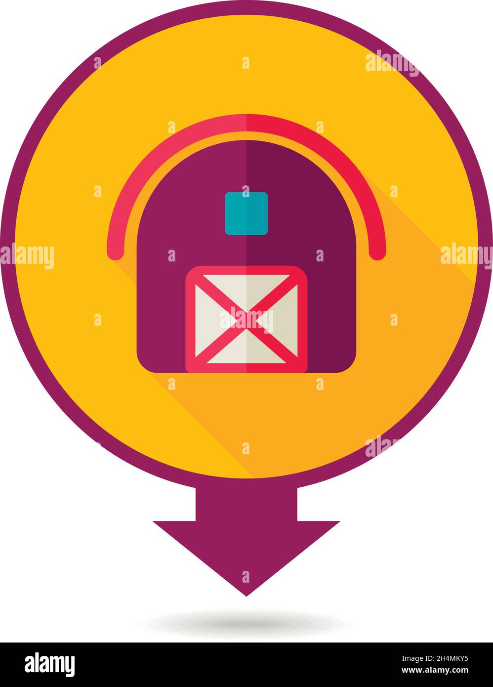 Barn pin map icon. Farm animal Map pointer. Map marker. Graph symbol ...