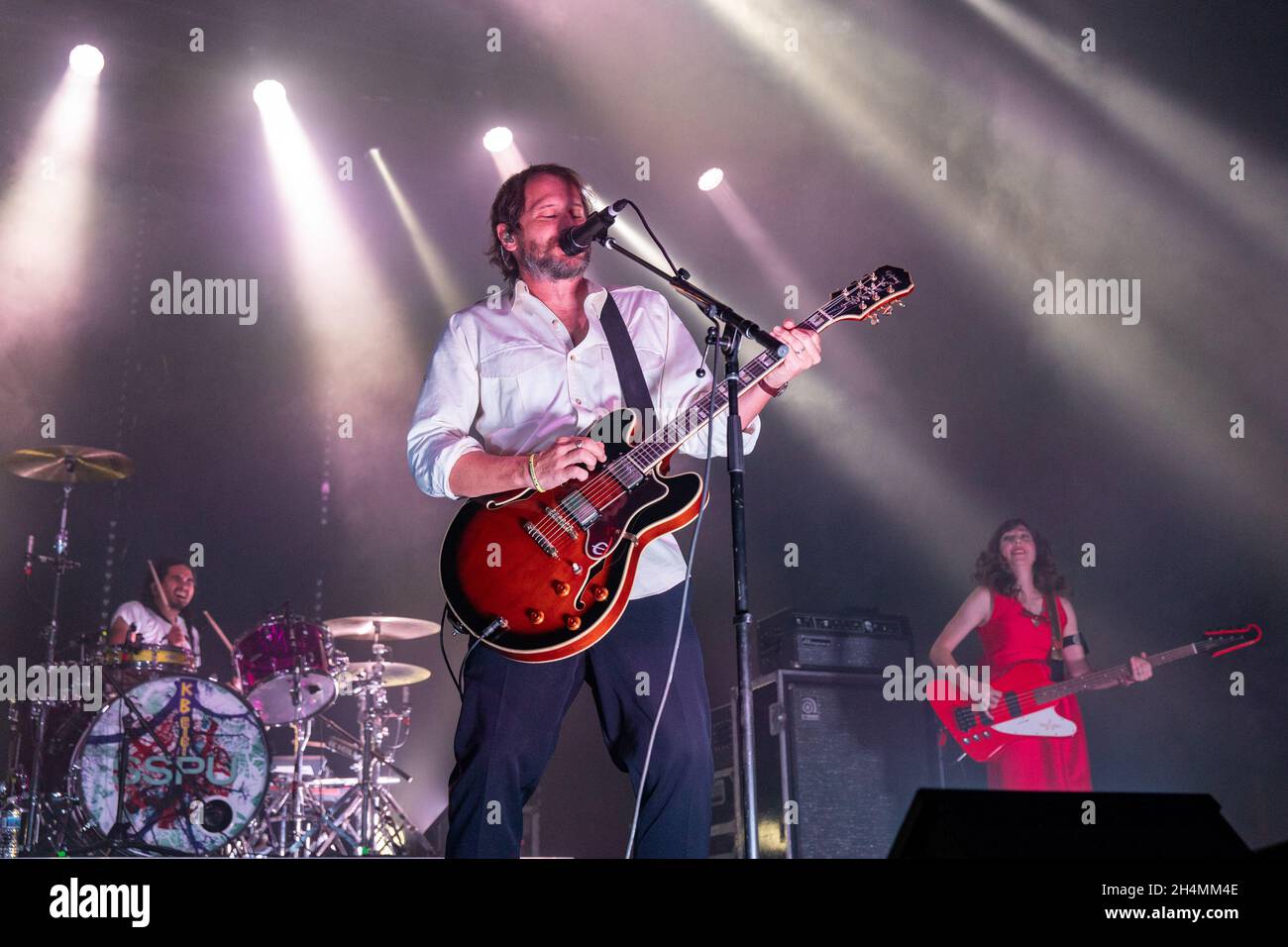 Madison, USA. 02nd Nov, 2021. Chris Guanlao, Brian Aubert and Nikki Monninger of Silversun ...