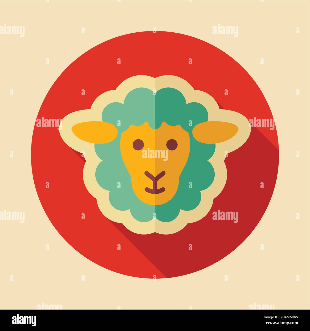 Sheep icon. Animal head. Farm sign. Graph symbol for your web site ...